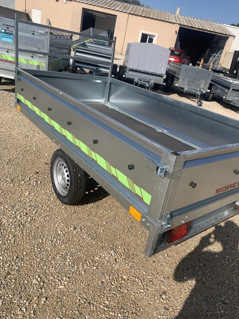 remorque n255 roue sous plateaux 4 ridelle amovible rapidement - RAS84 ...